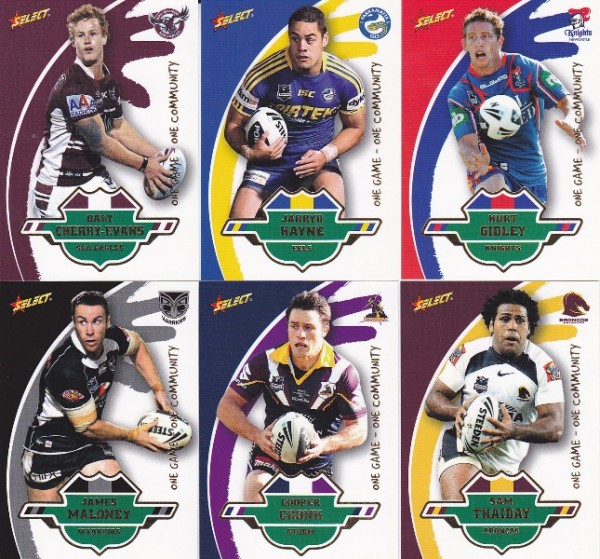2012 Select One Community NRL Cards - Footy Funaddicts
